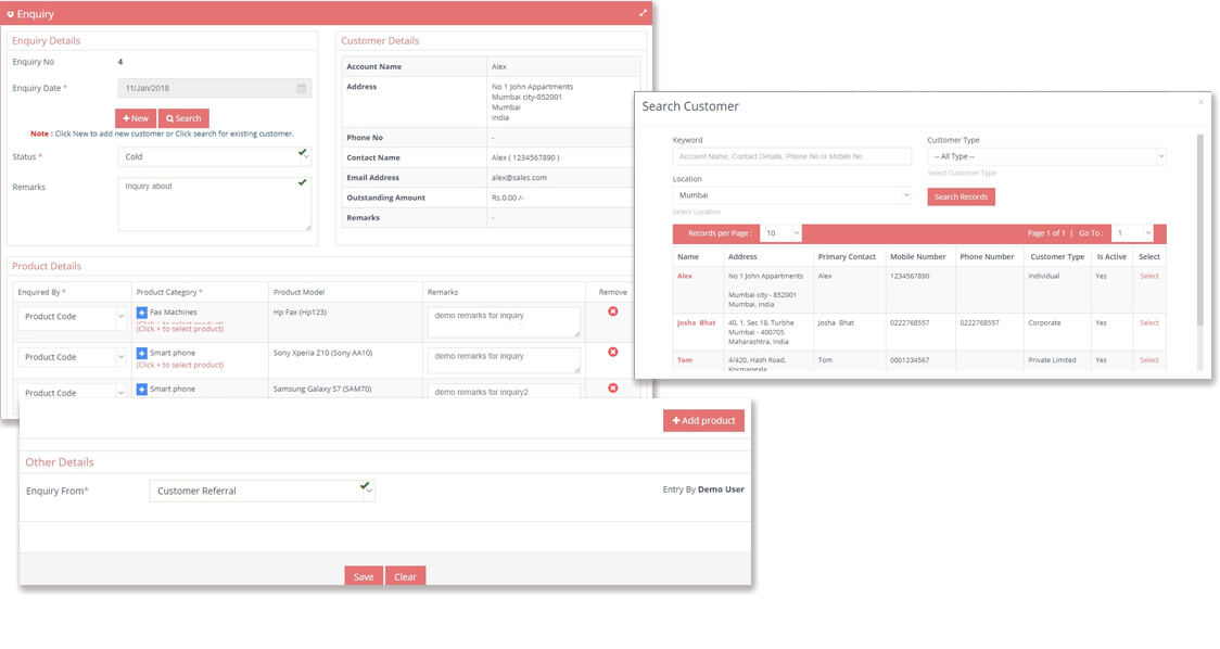 Enquiry Management - Sales2Service